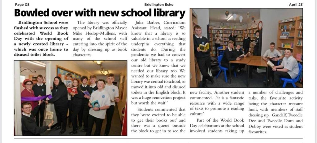 New School Library – Bridlington School
